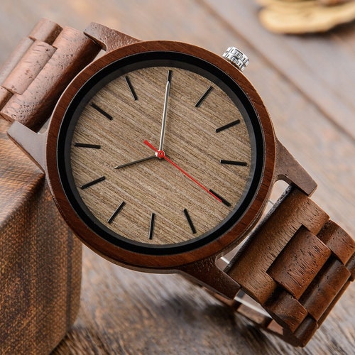 Men's Wood Watch Engraved Watch Personalized - Etsy