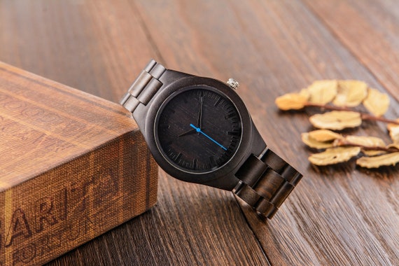 Custom Watch Wood Watch Engraved Men's Watch Wood - Etsy
