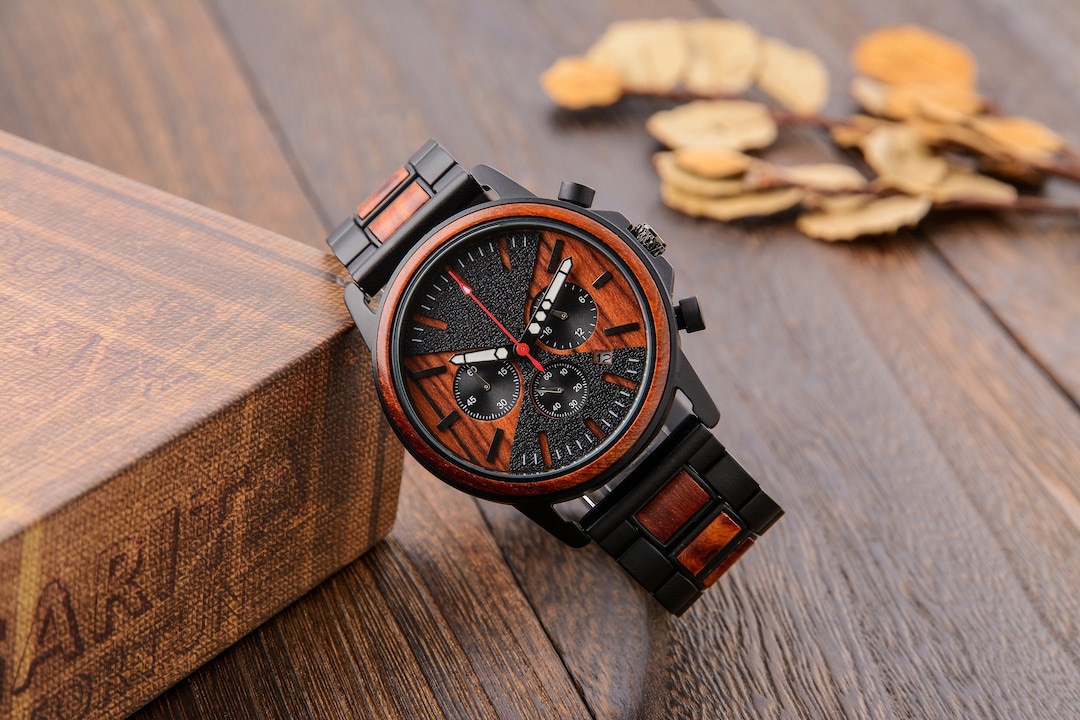 Custom Watch for Men, Engraved Wood Watch, Personalized Anniversary ...