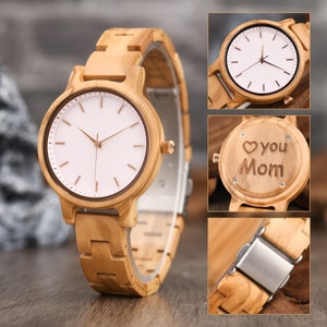 Women's Wood Watch, Mother's Day Gift, Gift for Mom, Personalized Women ...