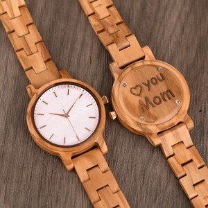 Women's Wood Watch, Mother's Day Gift, Gift for Mom, Personalized Women ...