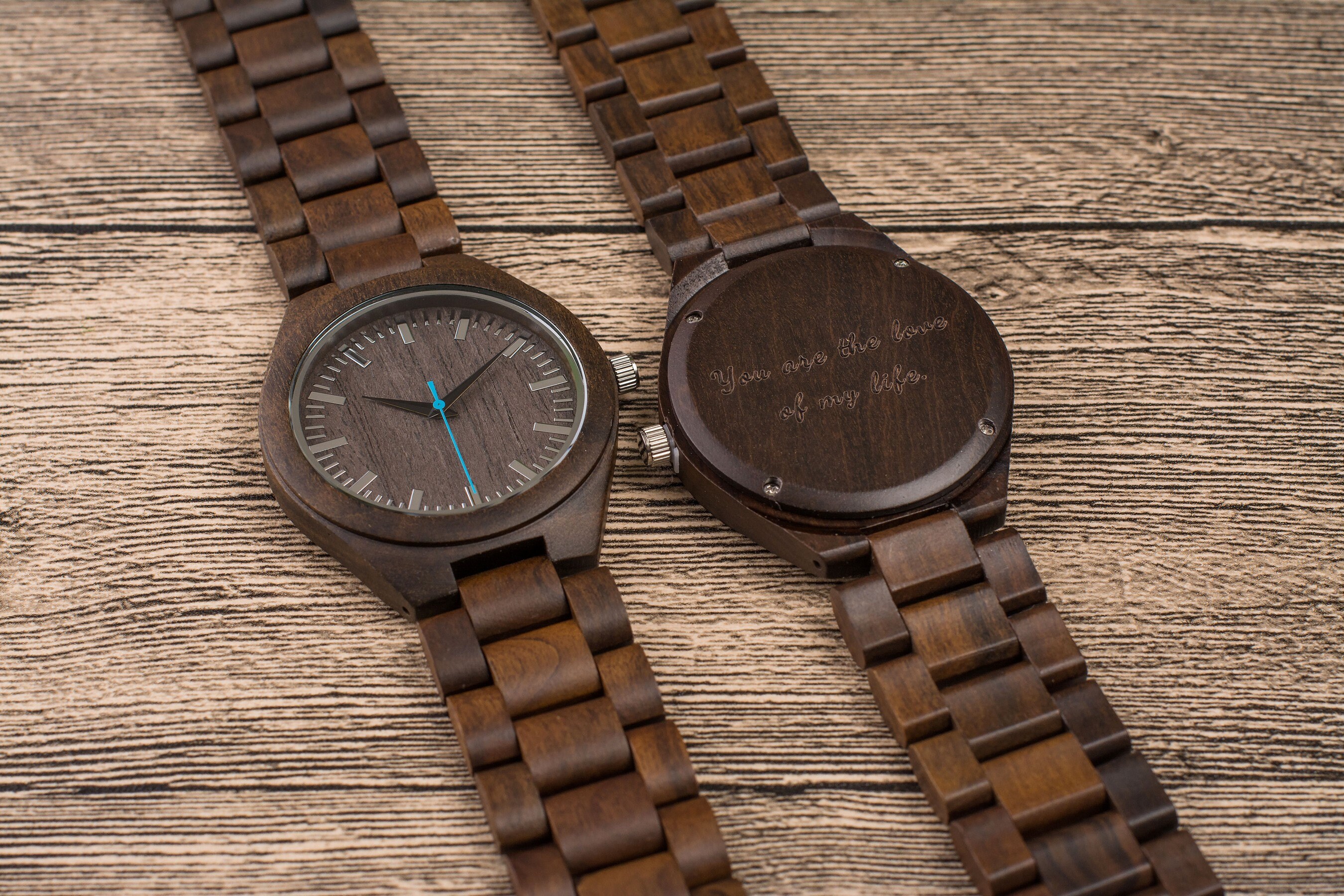 Custom Watch Wood Watch for Men Wooden Watch Engraved Wood | Etsy