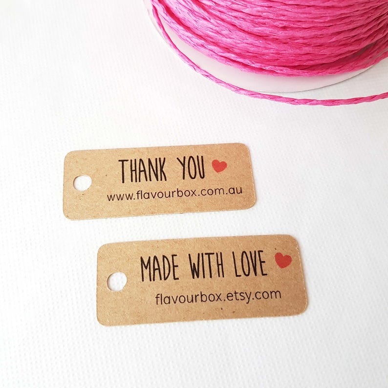 Small Biz Thank You Tags Product Tags Etsy Shop Tags | Etsy