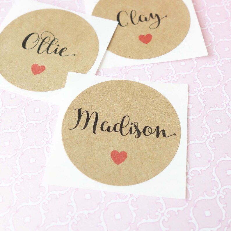 Custom Individual Name Stickers 1.8 45mm Wedding | Etsy