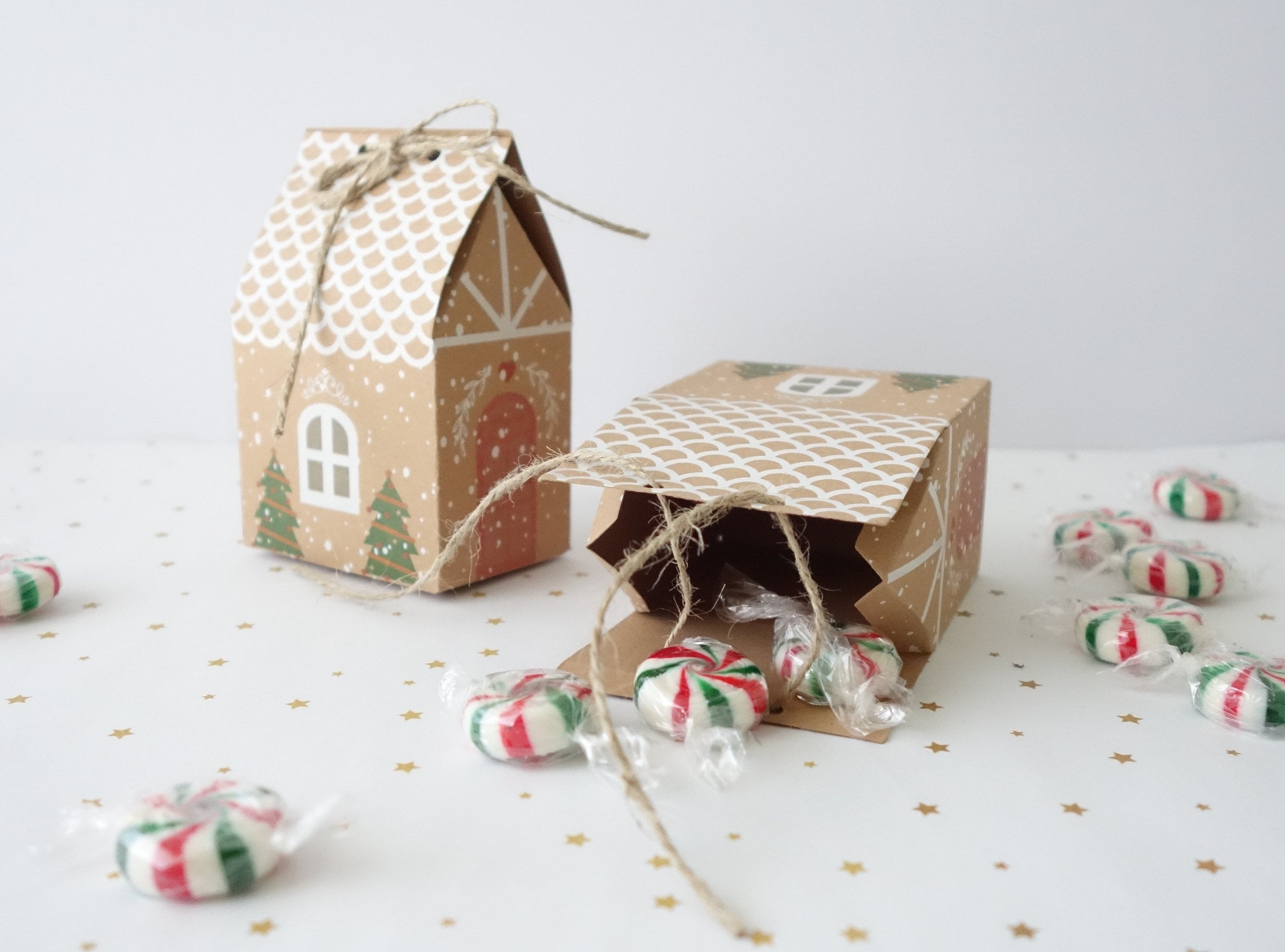 Christmas Gift Boxes, Xmas Cookies Boxes, Christmas House Cute Box ...