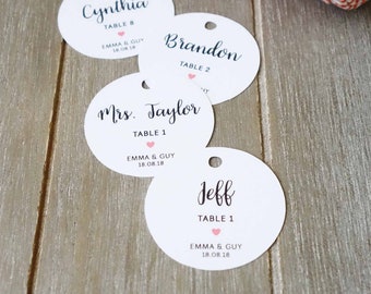 Personalised Name Tags Table Number Place Cards Custom | Etsy