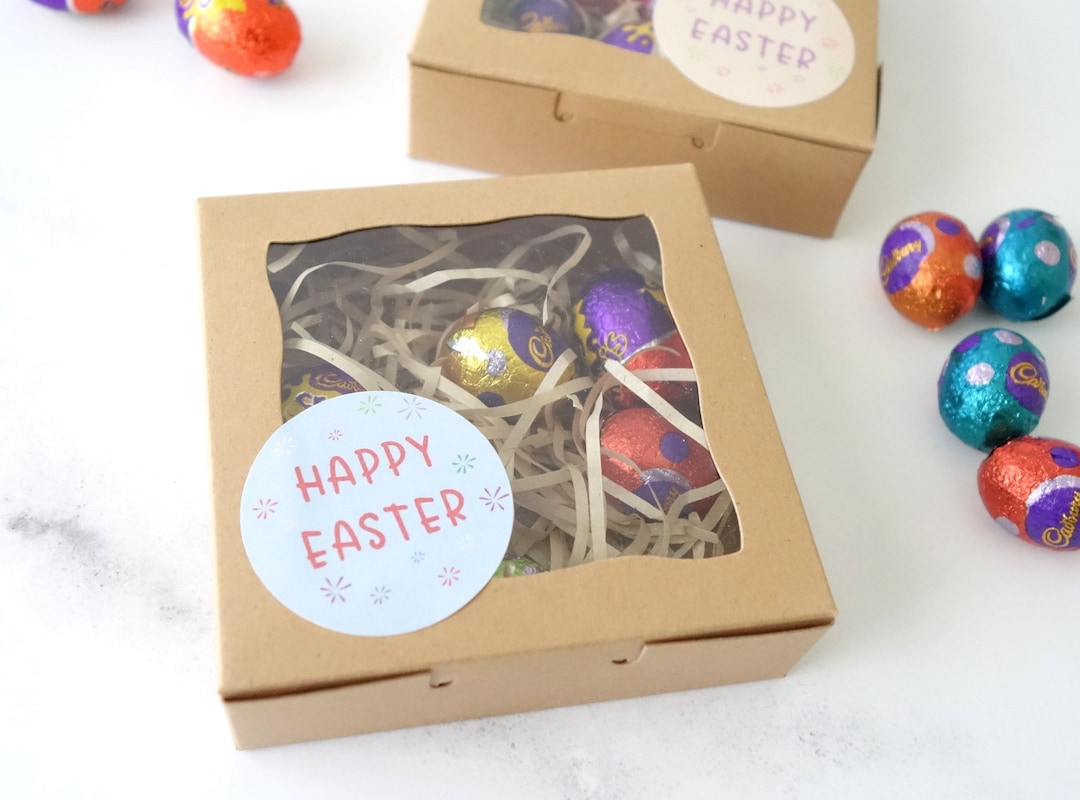 12/24/36x Easter Cookie Kraft Boxes, Macaron Box, Easter Eggs ...