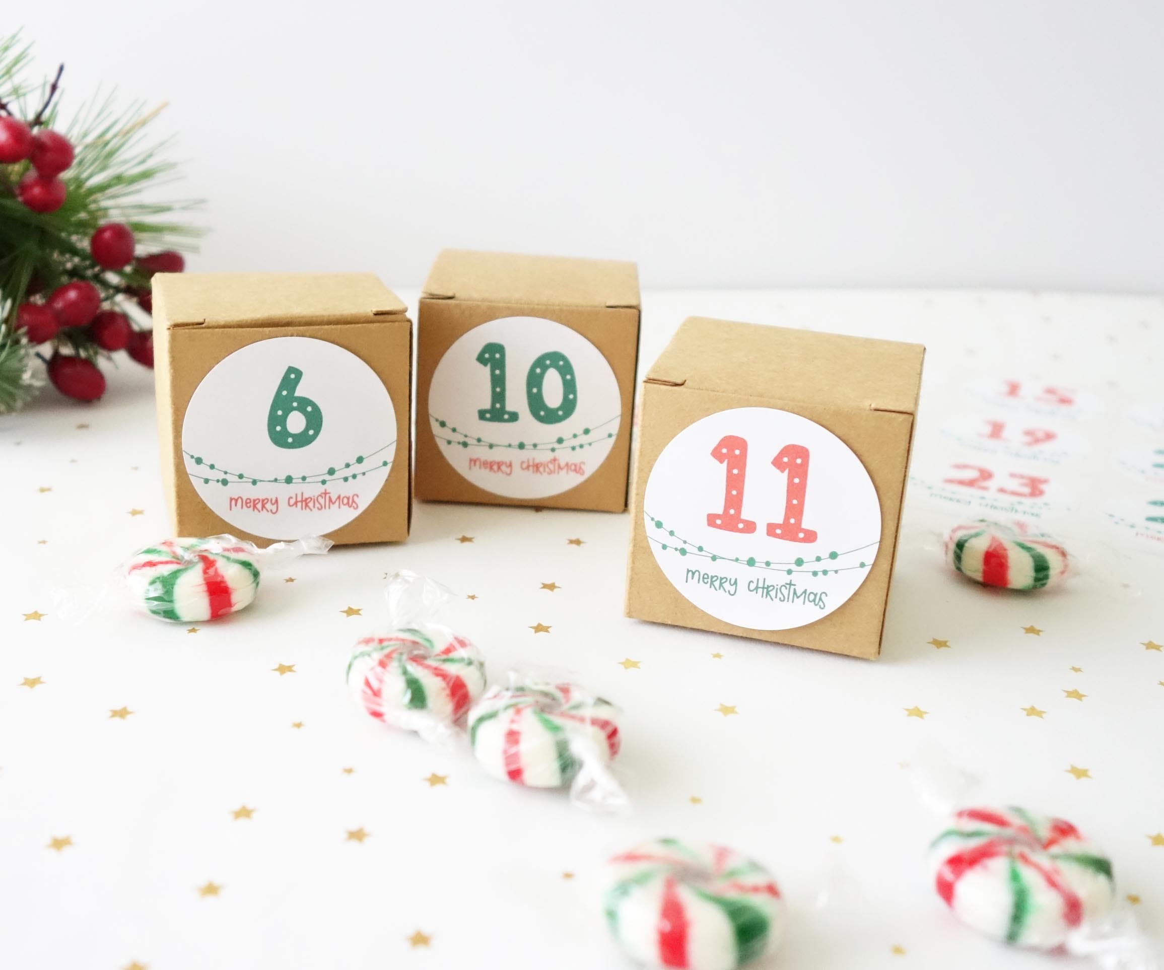 Christmas Advent Boxes Set 2 Xmas Gift Boxes Treat - Etsy Australia