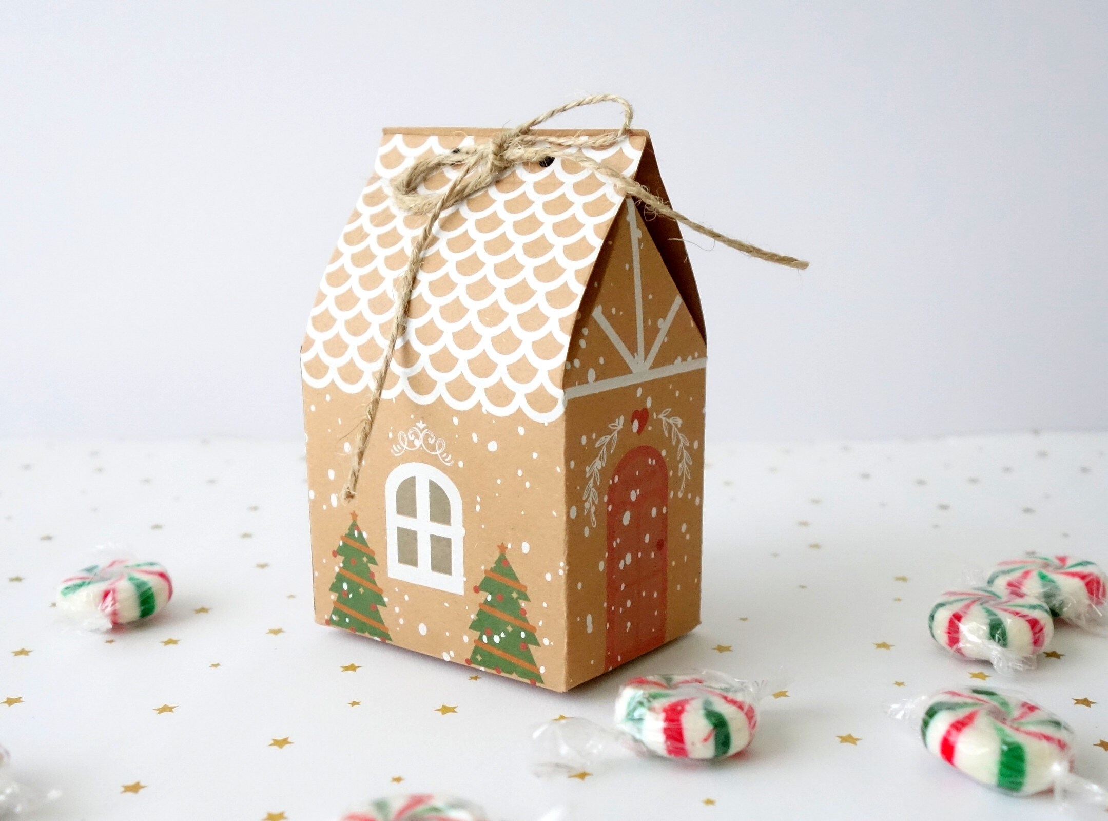 Christmas Gift Boxes, Xmas Cookies Boxes, Christmas House Cute Box ...