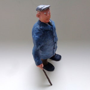 Old Man Sculpture - Collectible Folk Art Figurine - Etsy