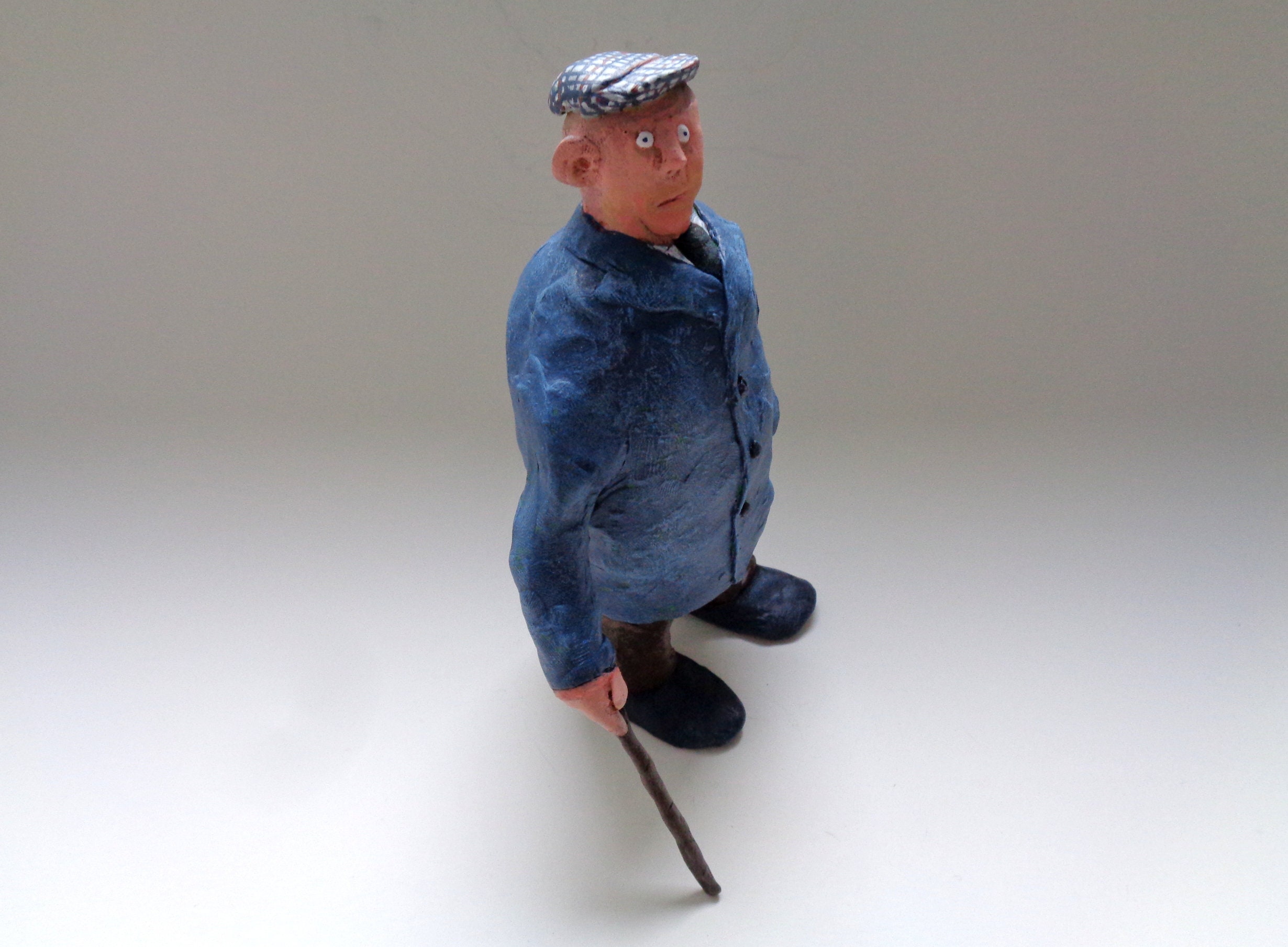 Old Man Sculpture Collectible Folk Art Figurine - Etsy