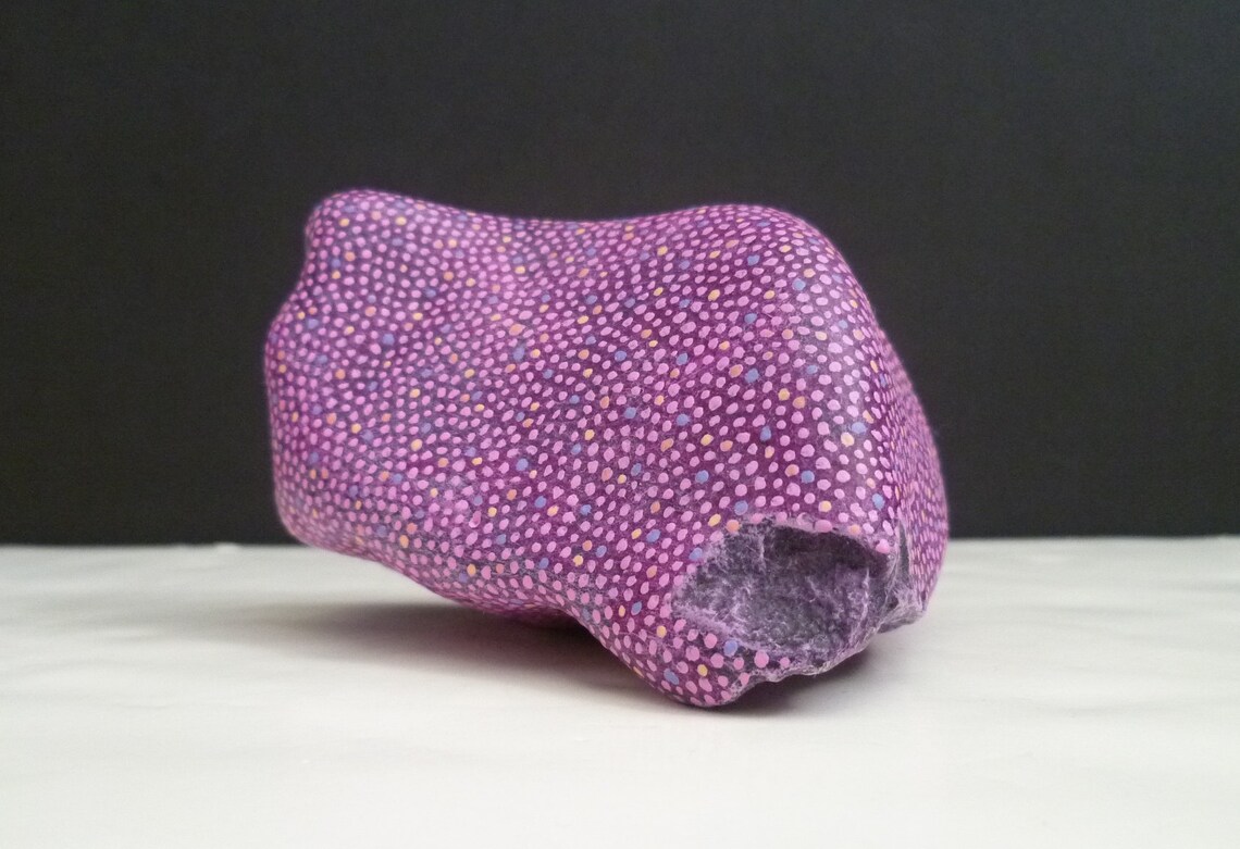 Purple Rock Hand Painted Stone - Etsy