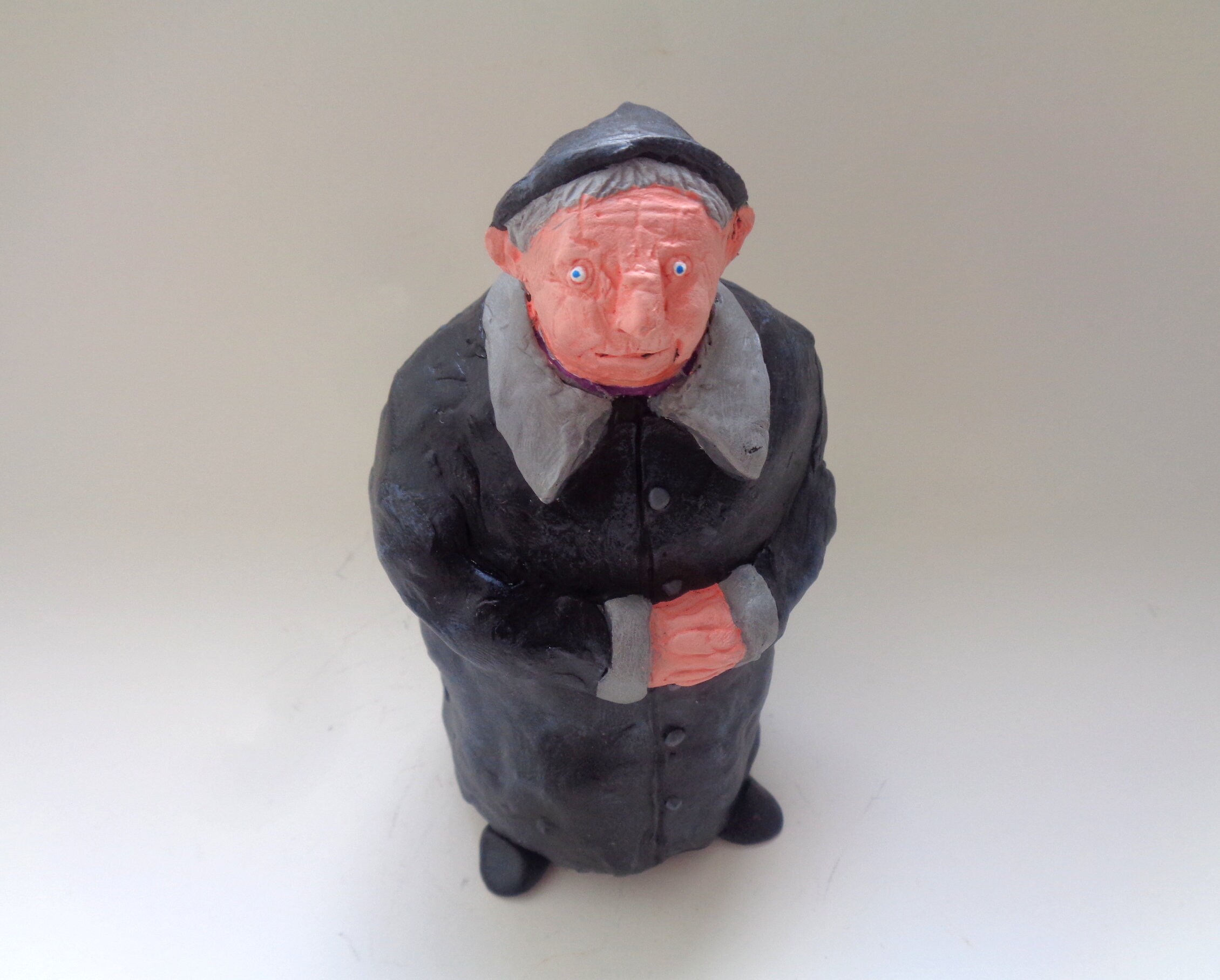 Old Woman in Black Figurine Old Lady Sculpture - Etsy