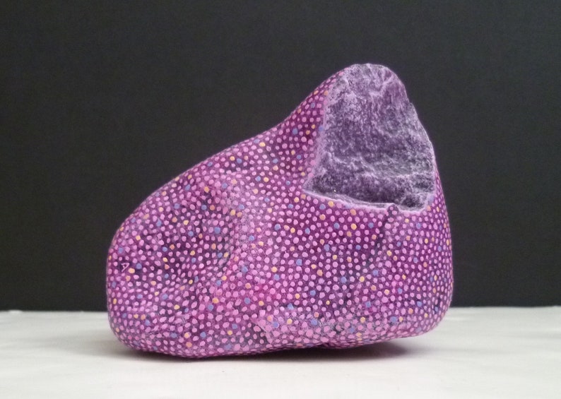 Purple Rock Hand Painted Stone - Etsy