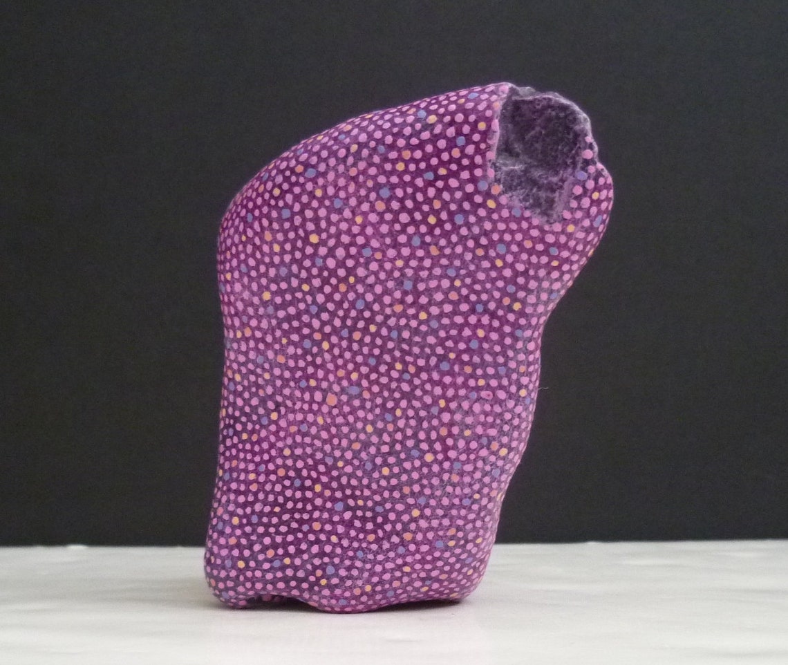 Purple Rock Hand Painted Stone - Etsy