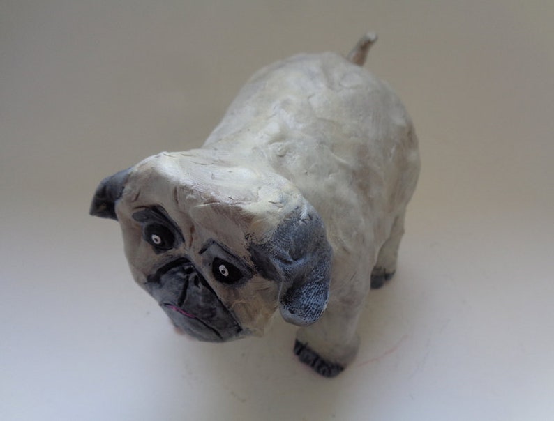 Pug Dog Sculpture Funny Collectable Dog Figurine - Etsy