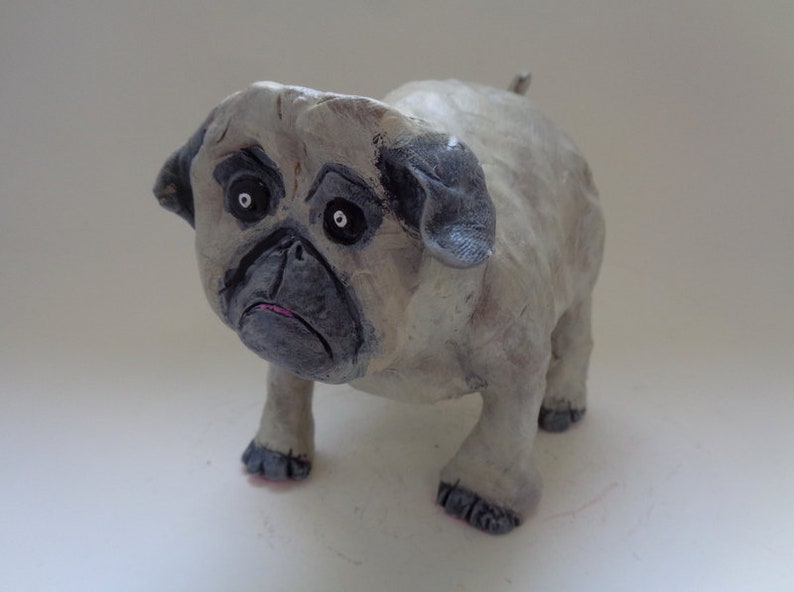 Pug Dog Sculpture Funny Collectable Dog Figurine - Etsy