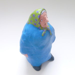 Old Woman Figurine - Collectible Folk Art Sculpture, Bookshelf Decor - Etsy