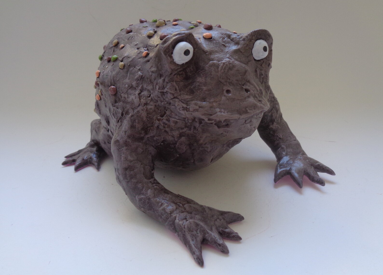Brown Toad Sculpture Frog Ornament Collectible Art Object - Etsy