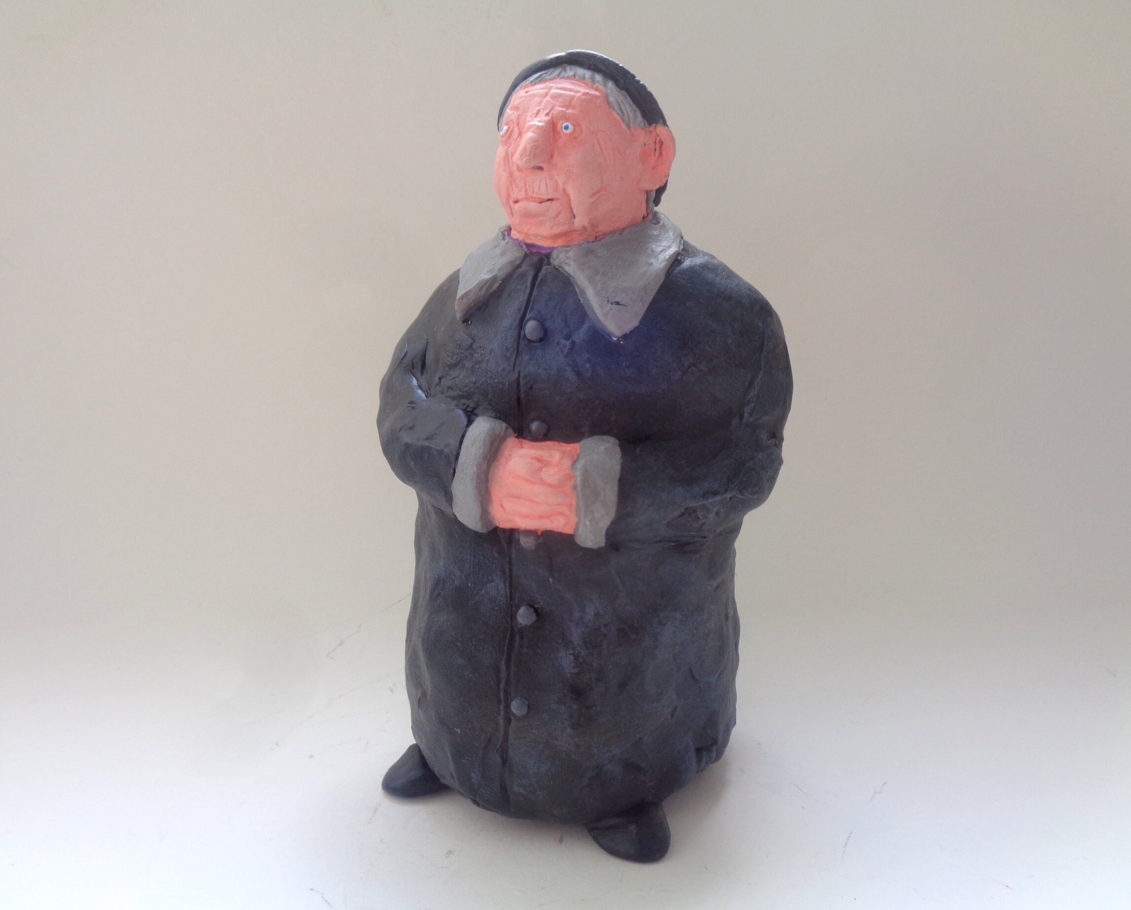Old Woman in Black Figurine Old Lady Sculpture - Etsy