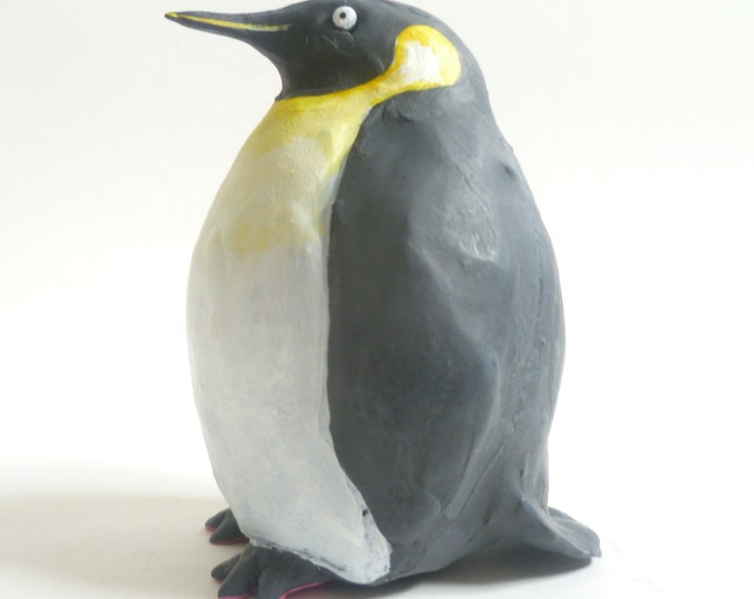 Penguin Sculpture Penguin Figurine, Bird Ornament, Funny Animal ...