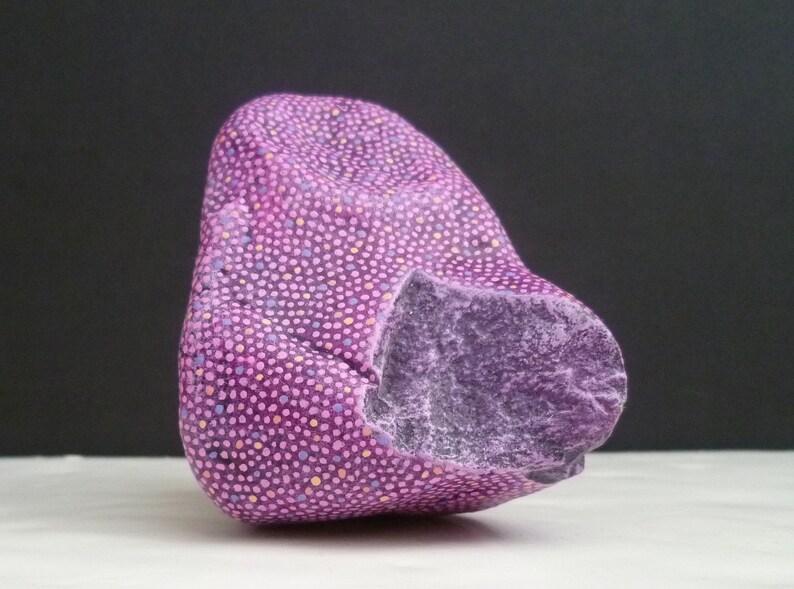 Purple Rock Hand Painted Stone - Etsy