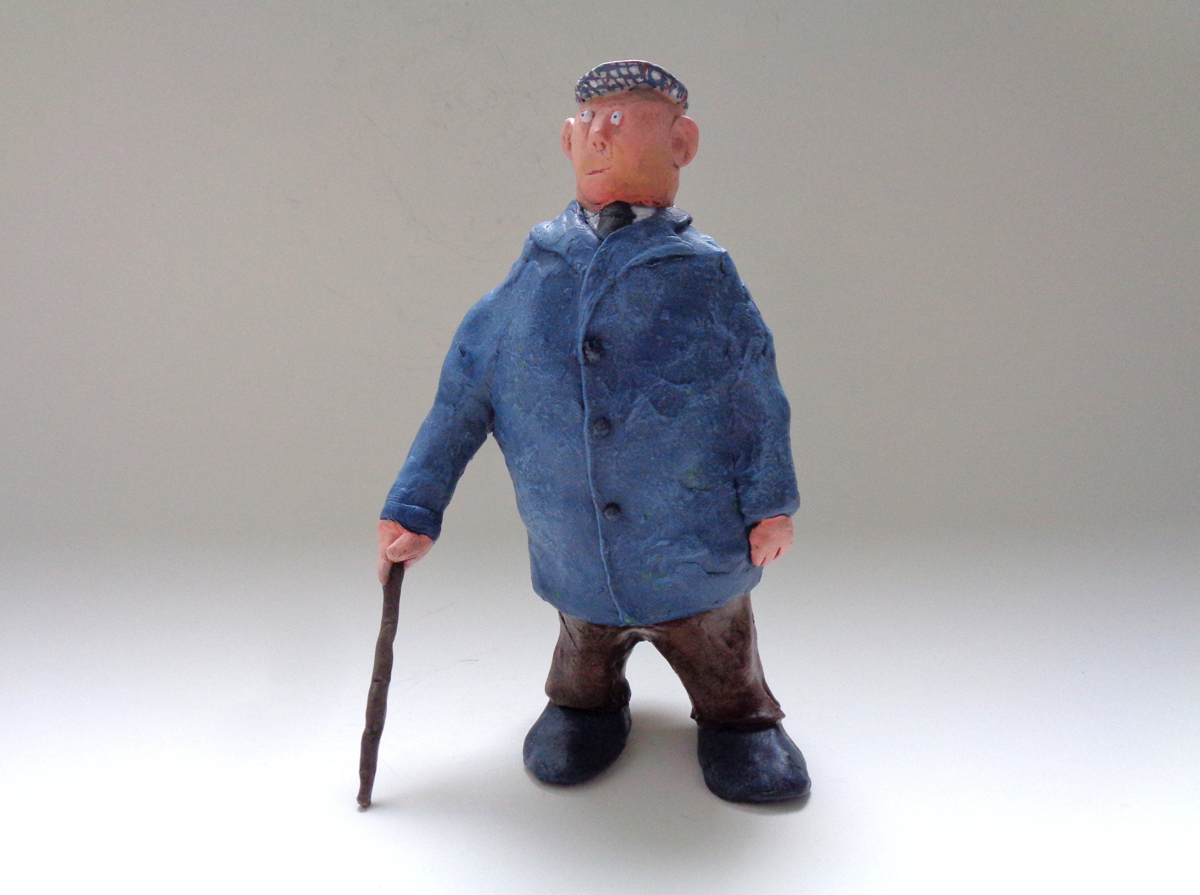 Old Man Sculpture Collectible Folk Art Figurine - Etsy