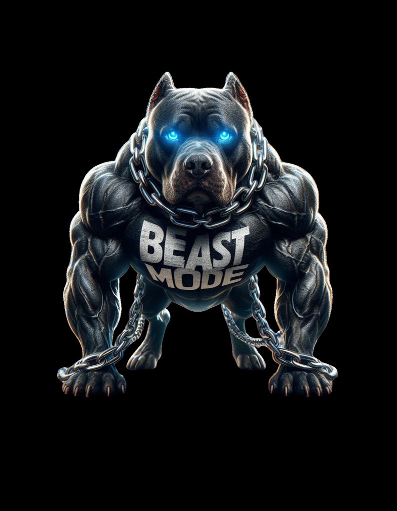 Beast Mode Dog Face Graphic - Etsy