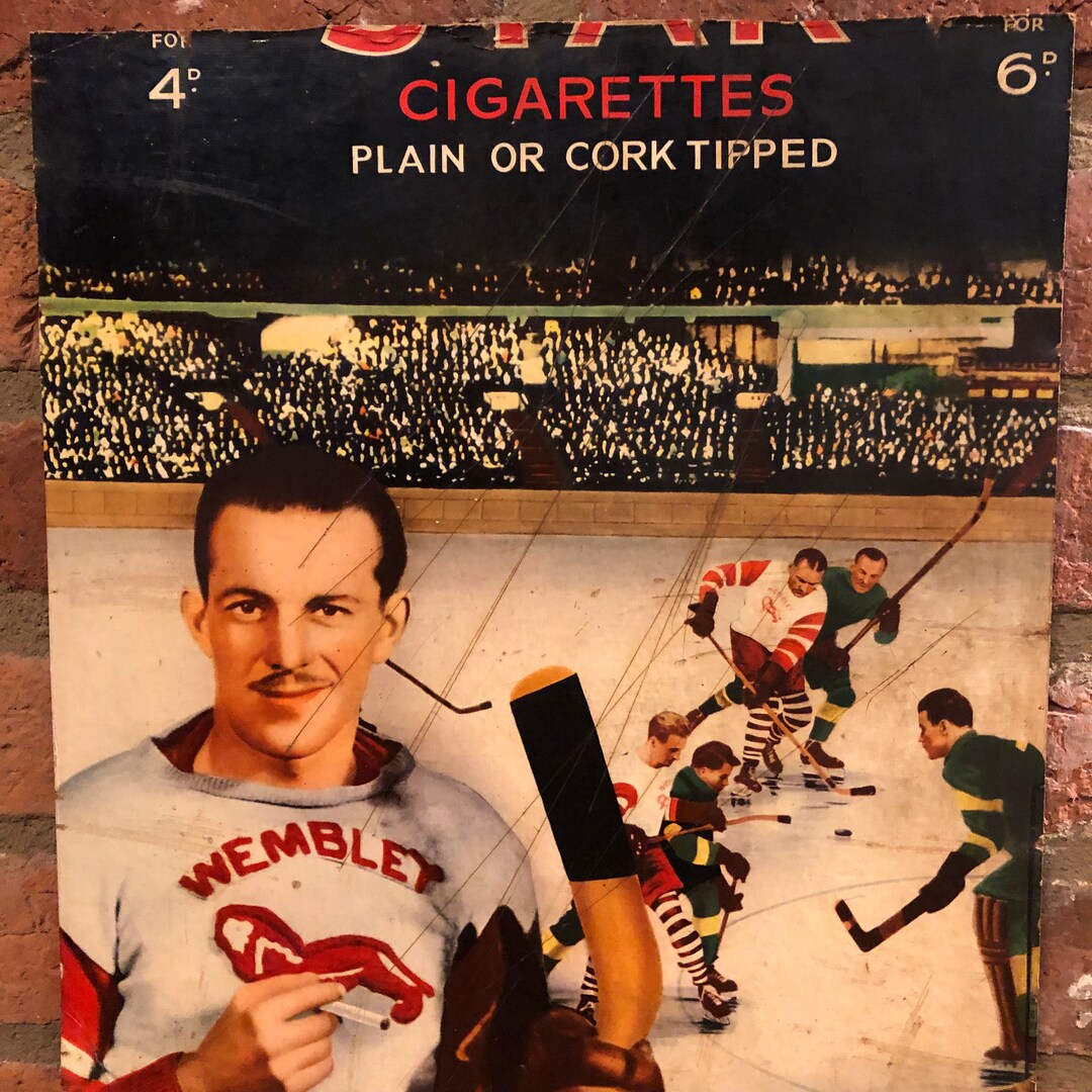Midcentury Cigarette Advertising Board, 1950s Wills’s Star Cigarettes ...