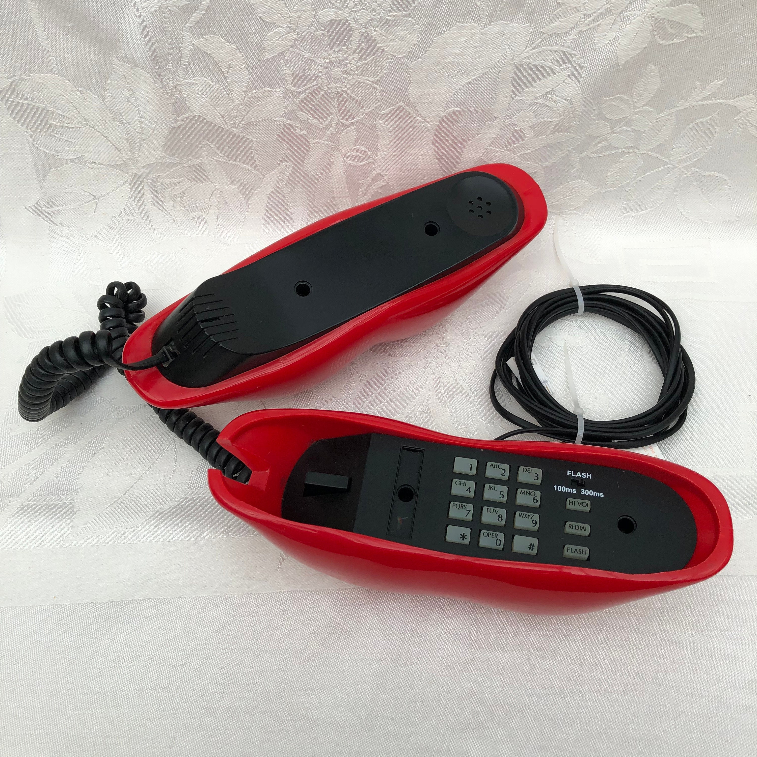 1980s Iconic Red Lips, Telephone, Tested in Full Working Order, Vintage ...