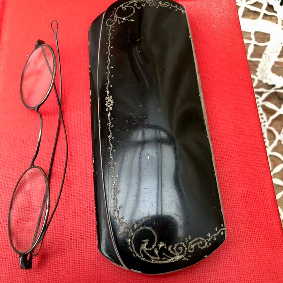 Antique Victorian Spectacles & Original Inlaid Lacque… - Gem