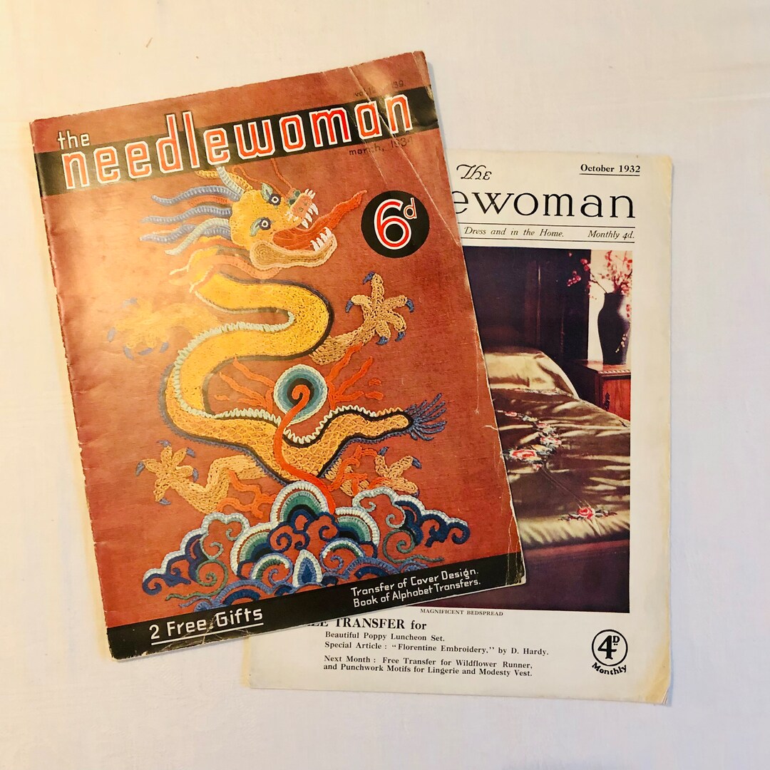 Vintage 1930s Original Sewing Magazines With Transfer Sheets. the ...