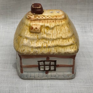 Vintage Ceramic Thatched Cottage, Salt Shaker, Hand Painted - Etsy