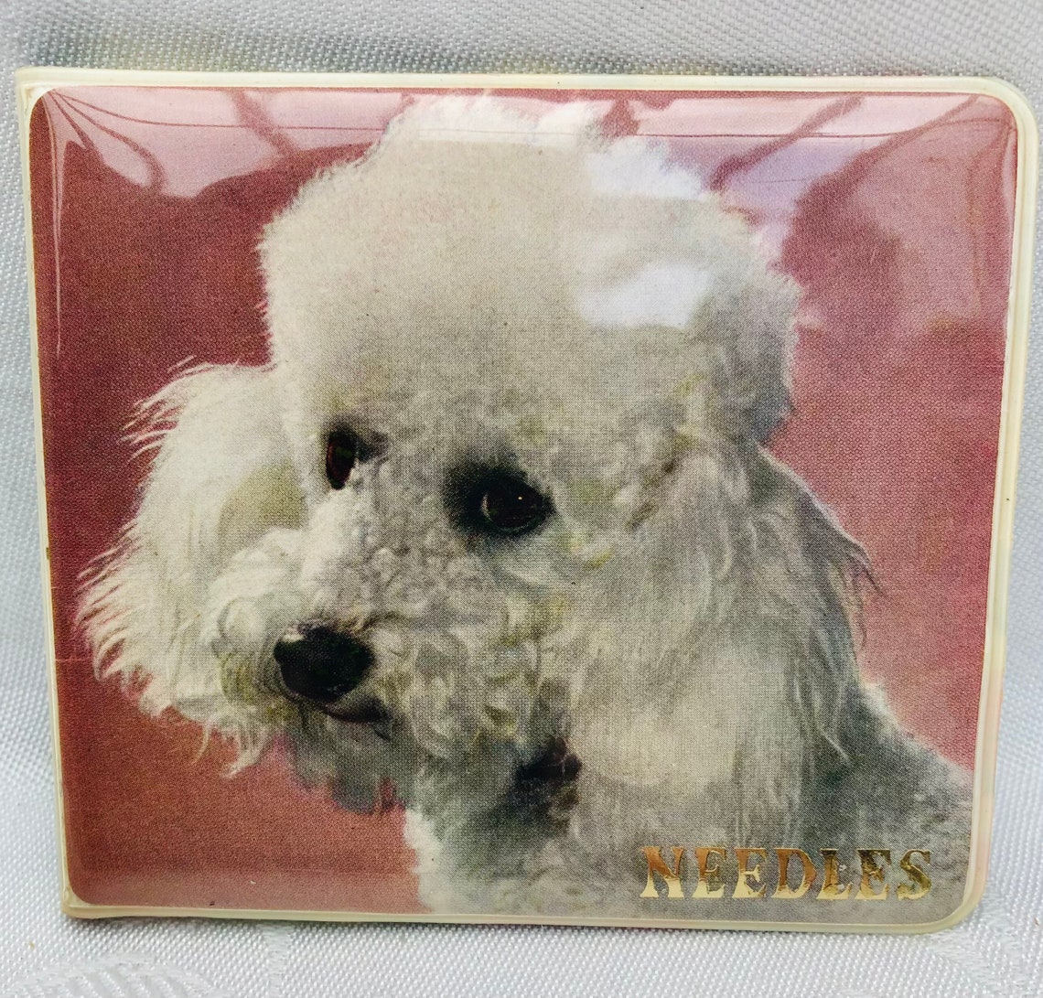 Midcentury Kitsch Poodle Needle Case, Pink Vinyl Needle Book 1960s. - Etsy