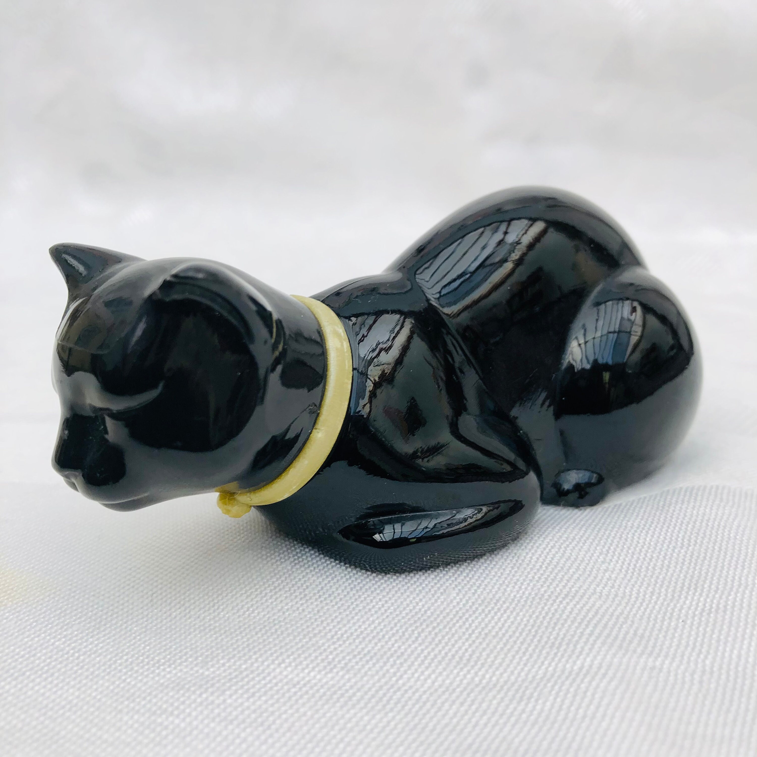 Vintage Avon 1970s Black Glass Cat Perfume Bottle Empty - Etsy