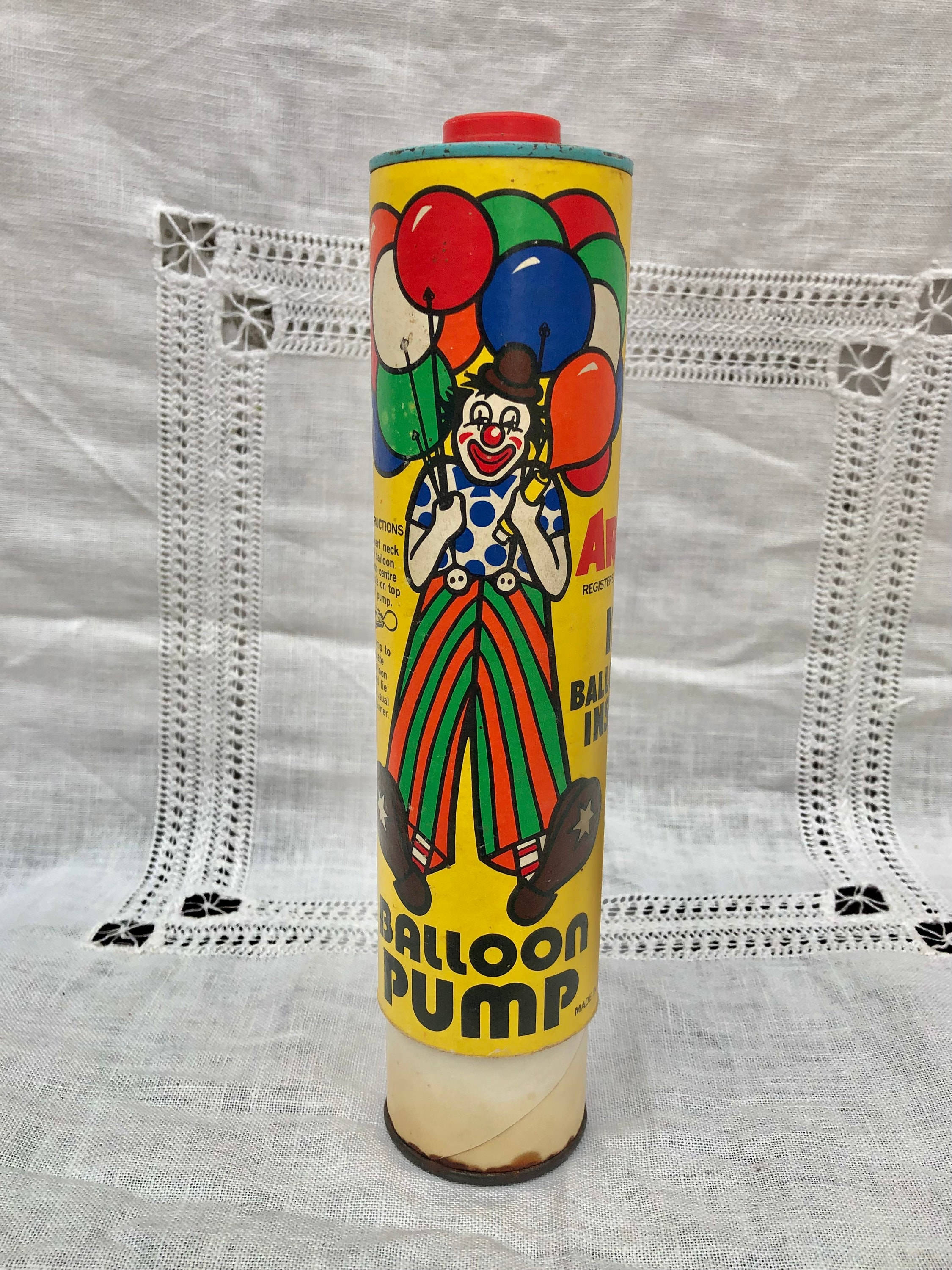 1960s Kids Party, Retro Clown Balloon Pump, Genuine Vintage Birthday ...