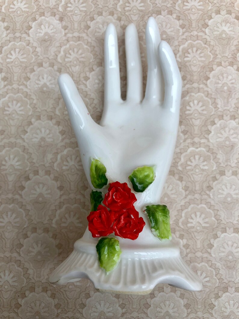 Victorian Style Bone China Ladies Hand Finger Ring - Etsy