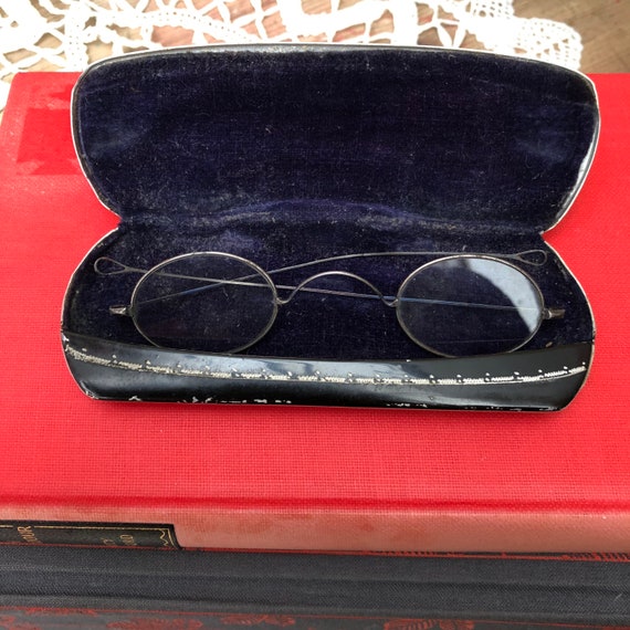 Antique Victorian Spectacles & Original Inlaid Lacque… - Gem