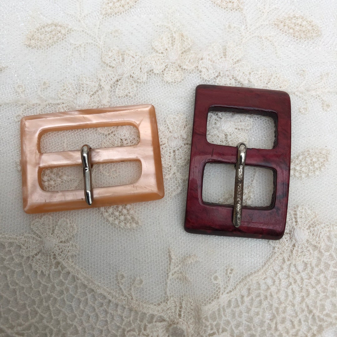 Art Deco Bakelite Belt Buckles, 2 Different Colours, Lovely Condition ...