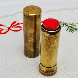 Midcentury Number 7 Lipstick in Original Gold Tone Case With Etched ...