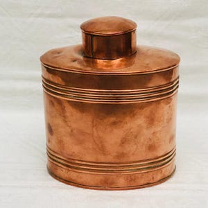 1920s Art Nouveau, Copper Tea Caddy, Antique Arts & Crafts Collectable ...