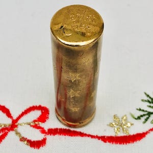 Midcentury Number 7 Lipstick in Original Gold Tone Case With Etched ...