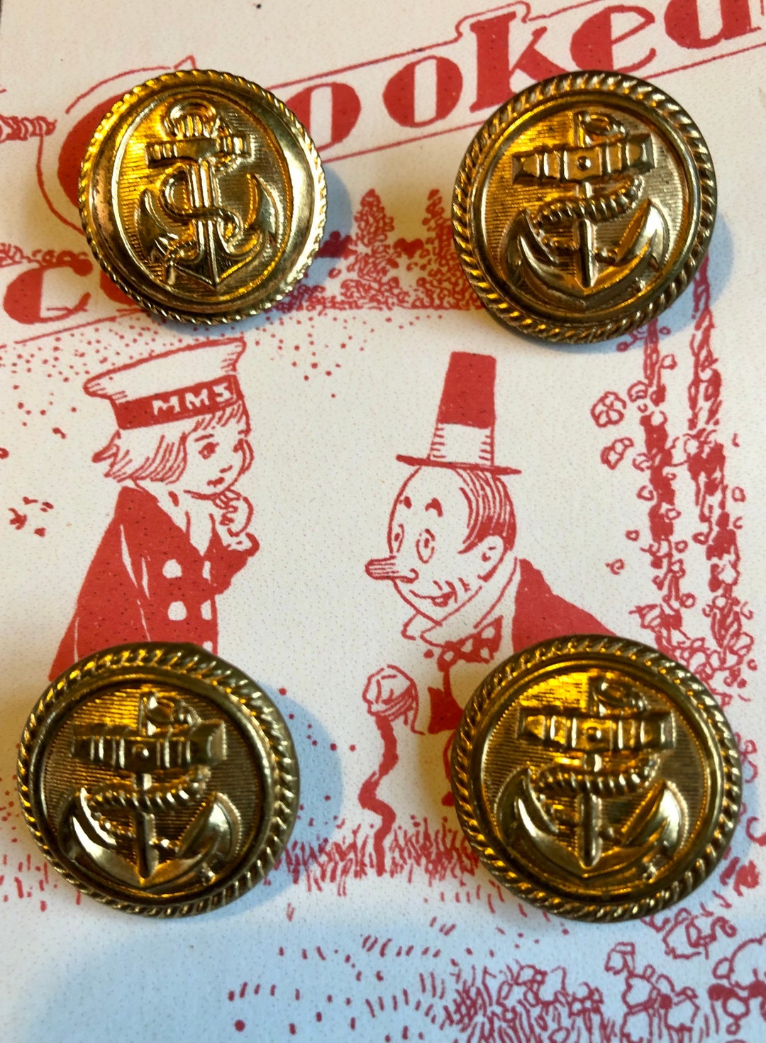 Vintage Anchor, Military, Naval Buttons, Metal Shanked - Etsy