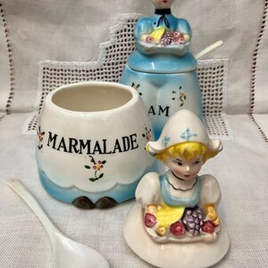 Vintage 1950s Fairylite Kitsch Ceramic Preserve Pots - Etsy