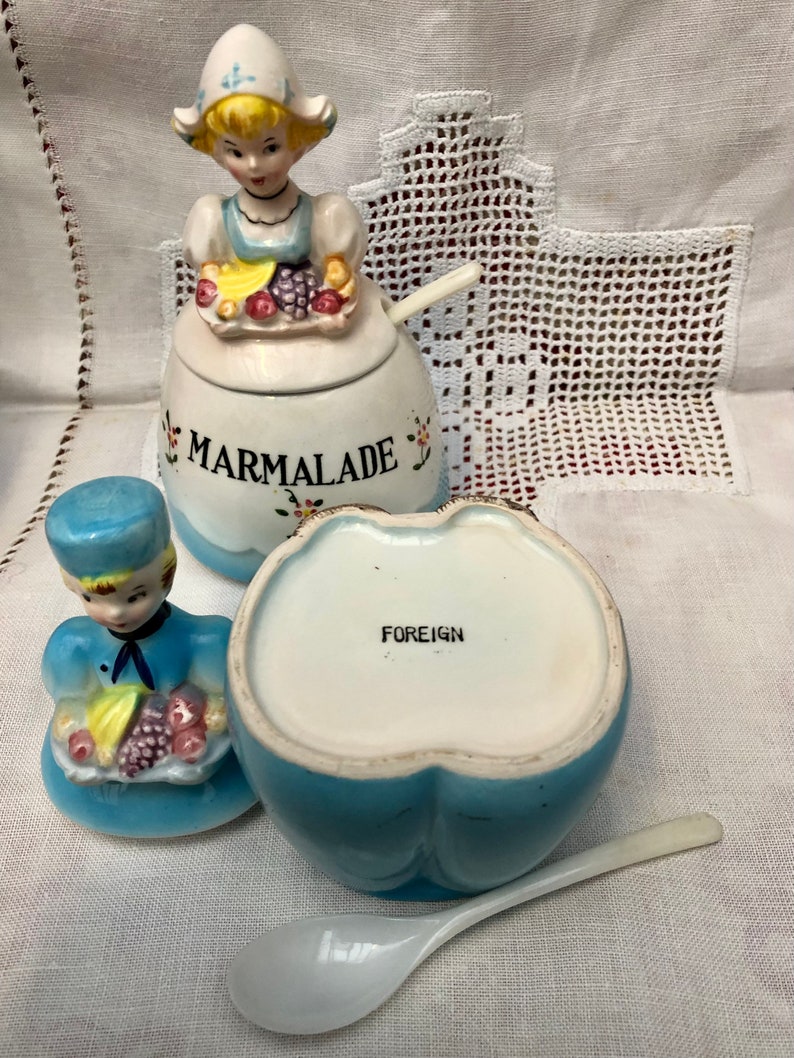 Vintage 1950s Fairylite Kitsch Ceramic Preserve Pots - Etsy