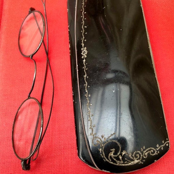 Antique Victorian Spectacles & Original Inlaid Lacque… - Gem