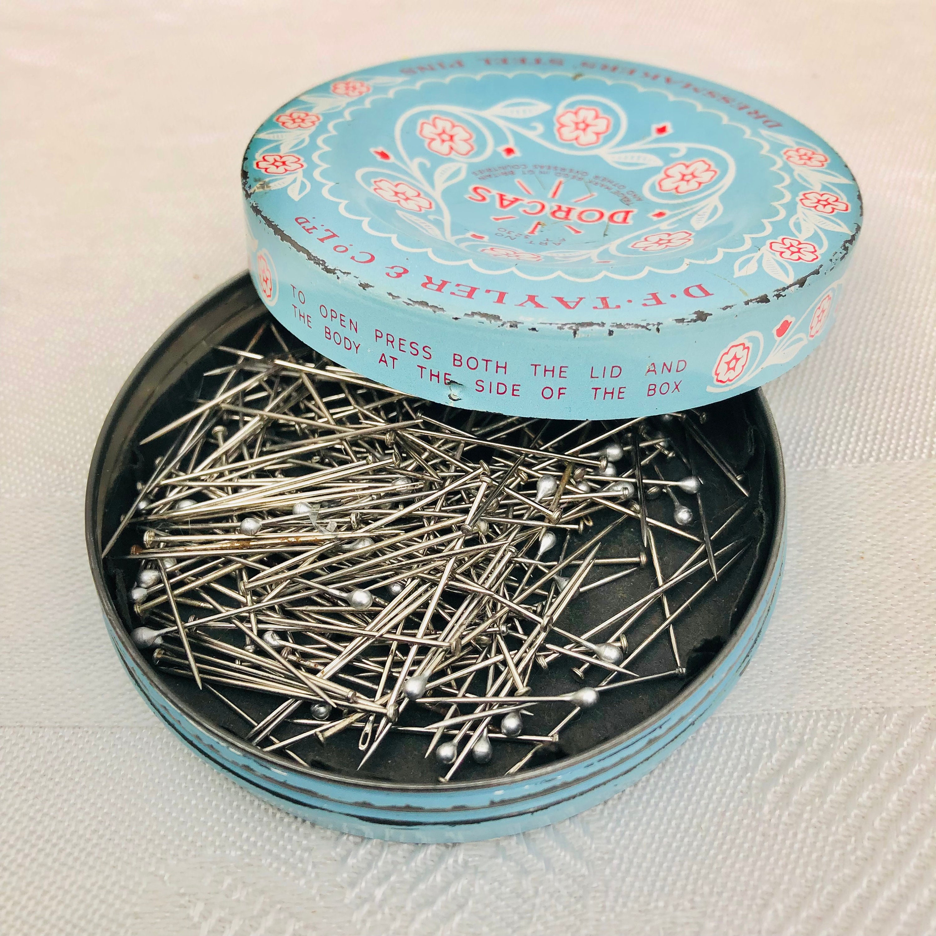 1950s Vintage Dorcas Dressmakers Steel Pins D.F. Tayler & Co LTD ...