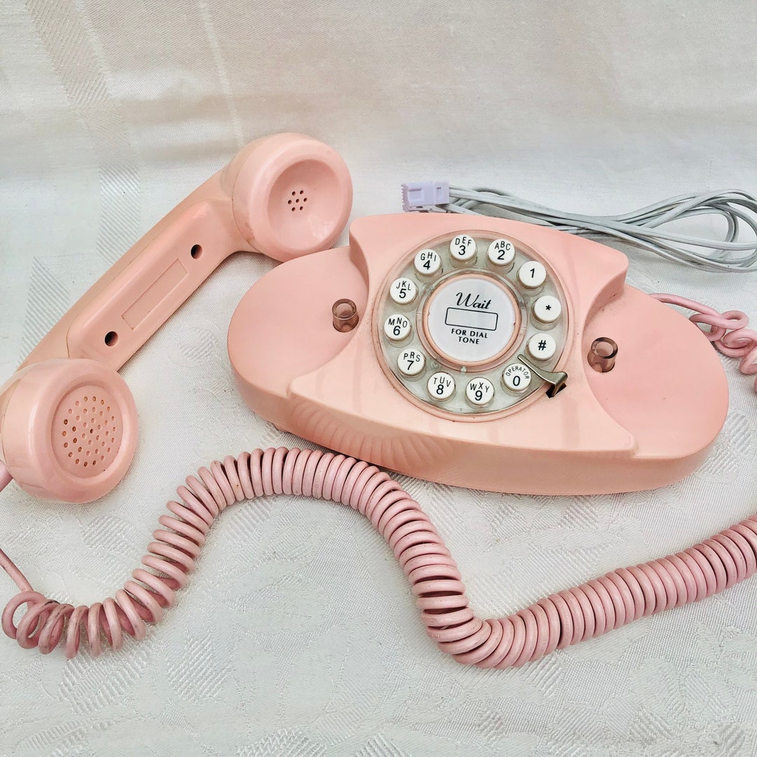 1960s Rotary Style, Retro Push Button Pink Princess Telephone, - Etsy