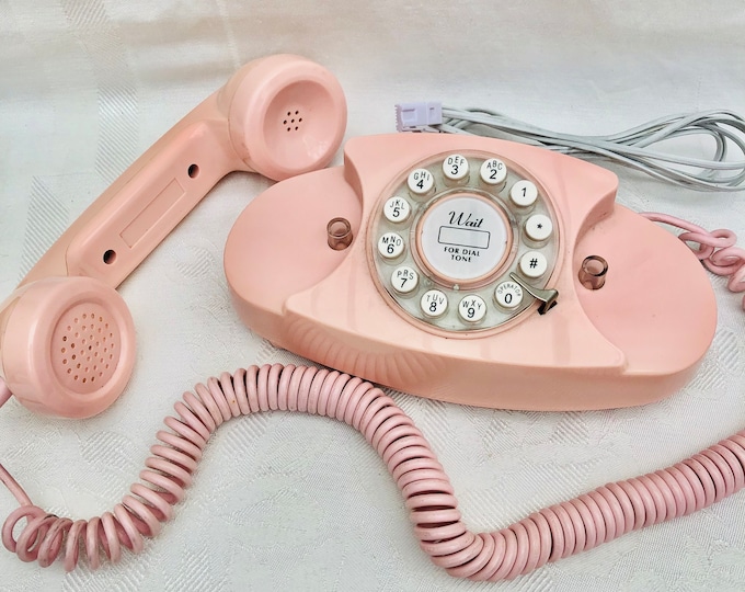 1960s Rotary Style, Retro Push Button Pink Princess Telephone, - Etsy