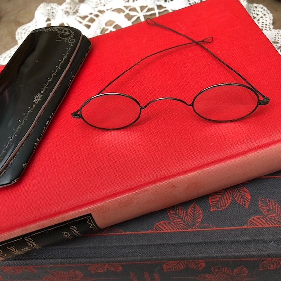 Antique Victorian Spectacles & Original Inlaid Lacque… - Gem